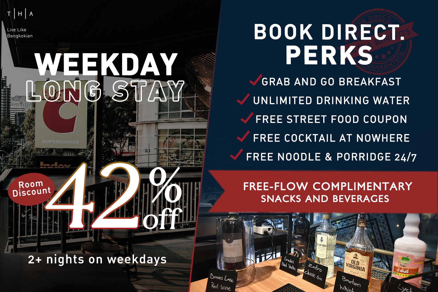 Weekday Long Stay – THA, City Loft Hotel "Best Rate for Direct Booking"